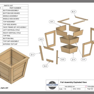 The Ultimate DIY Tapered Planter - Digital Build Plans - Etsy