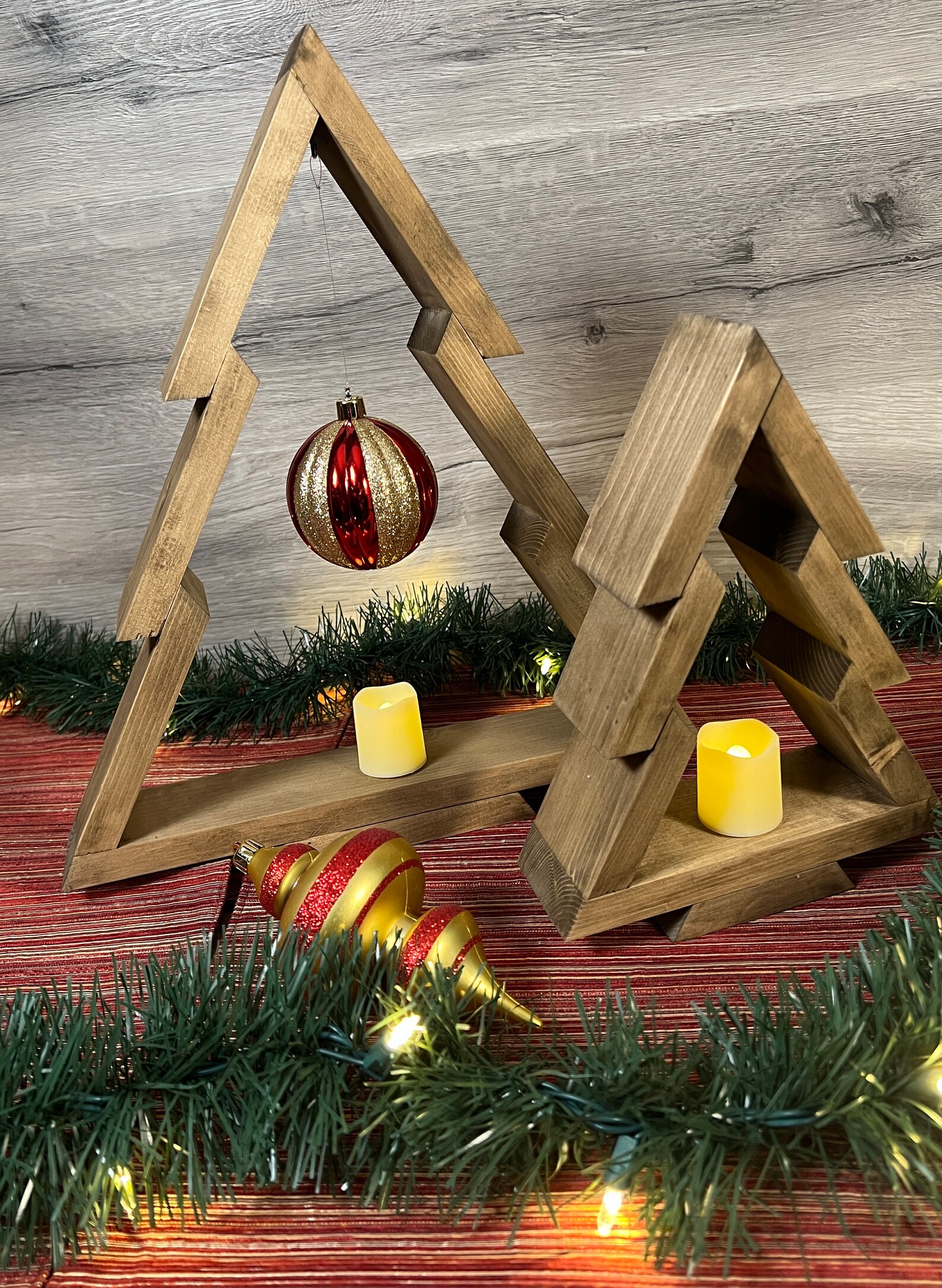 Handcrafted Wood Christmas Tree: Holiday Home Decor - Etsy