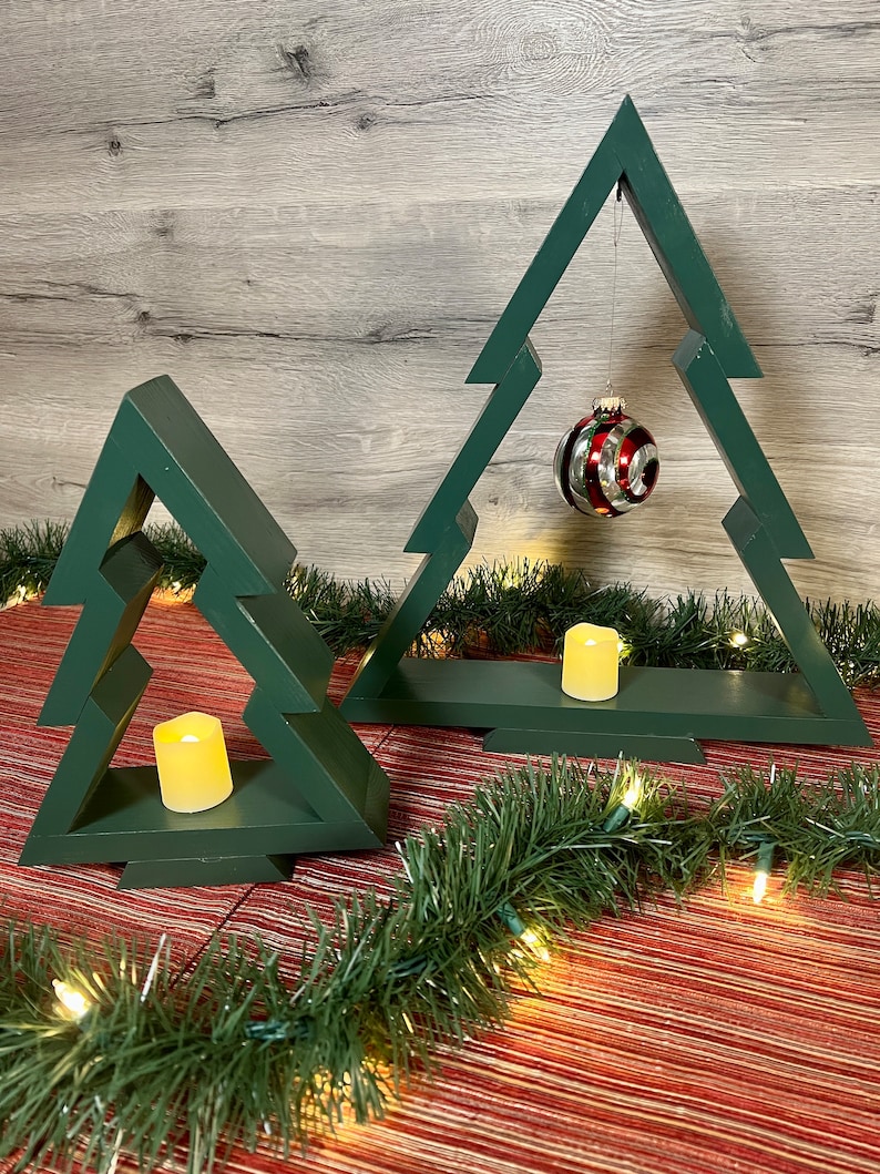 Handcrafted Wood Christmas Tree: Holiday Home Decor - Etsy