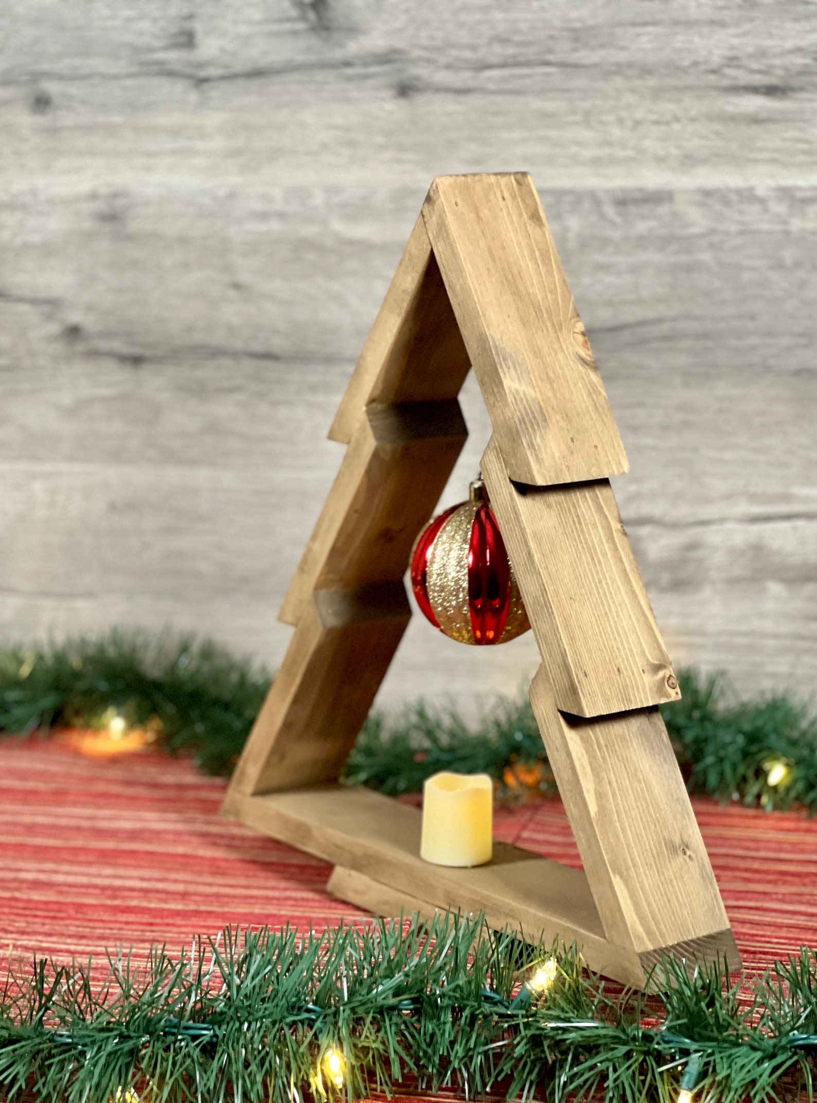 Handcrafted Wood Christmas Tree: Holiday Home Decor - Etsy
