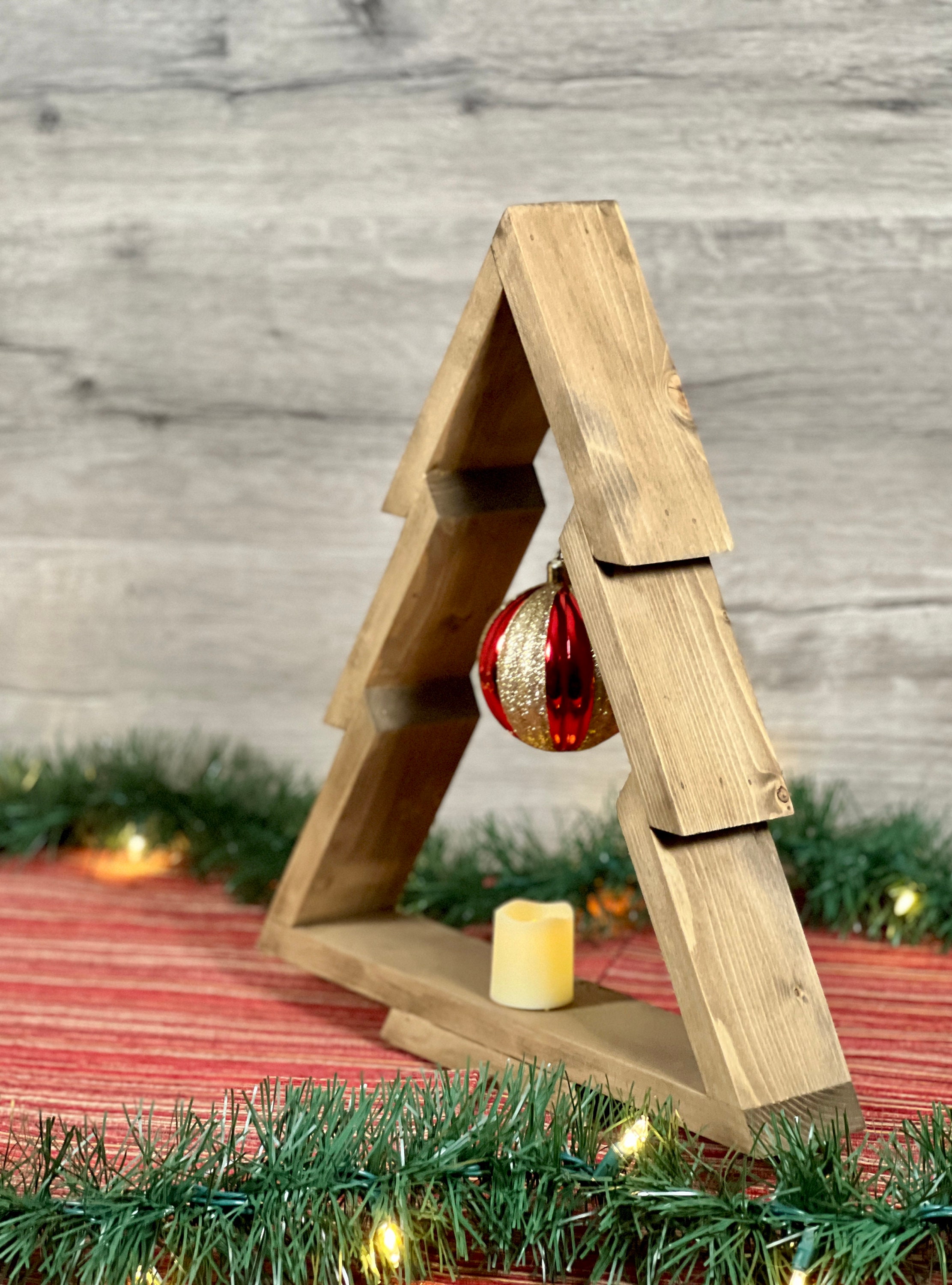 Decorative Indoor Wood Christmas Trees single or Two Tree Sets - Etsy