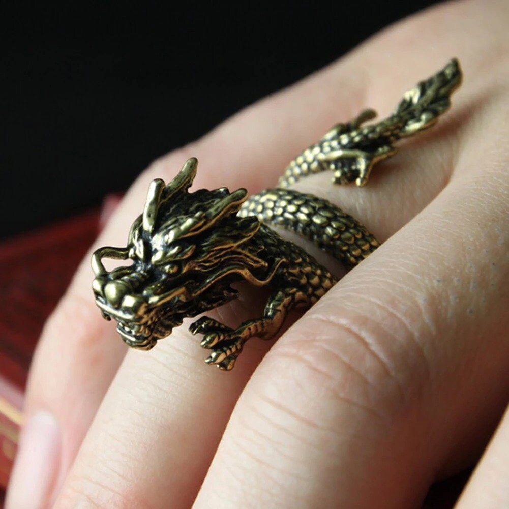 Dragon Ring Brutal Dragon Zodiac Dragon Welsh Dragon - Etsy UK