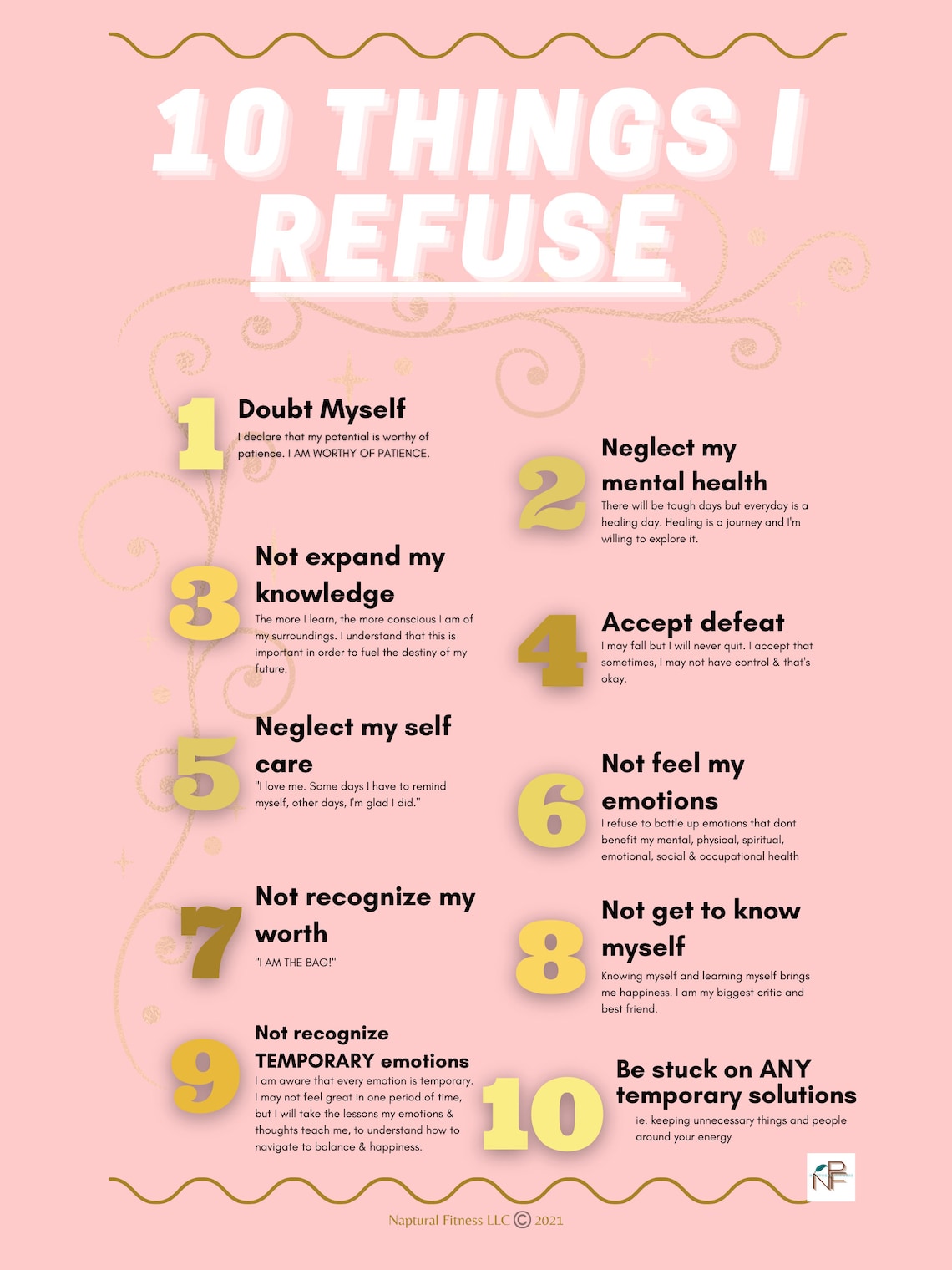 10 Things I Refuse | Etsy