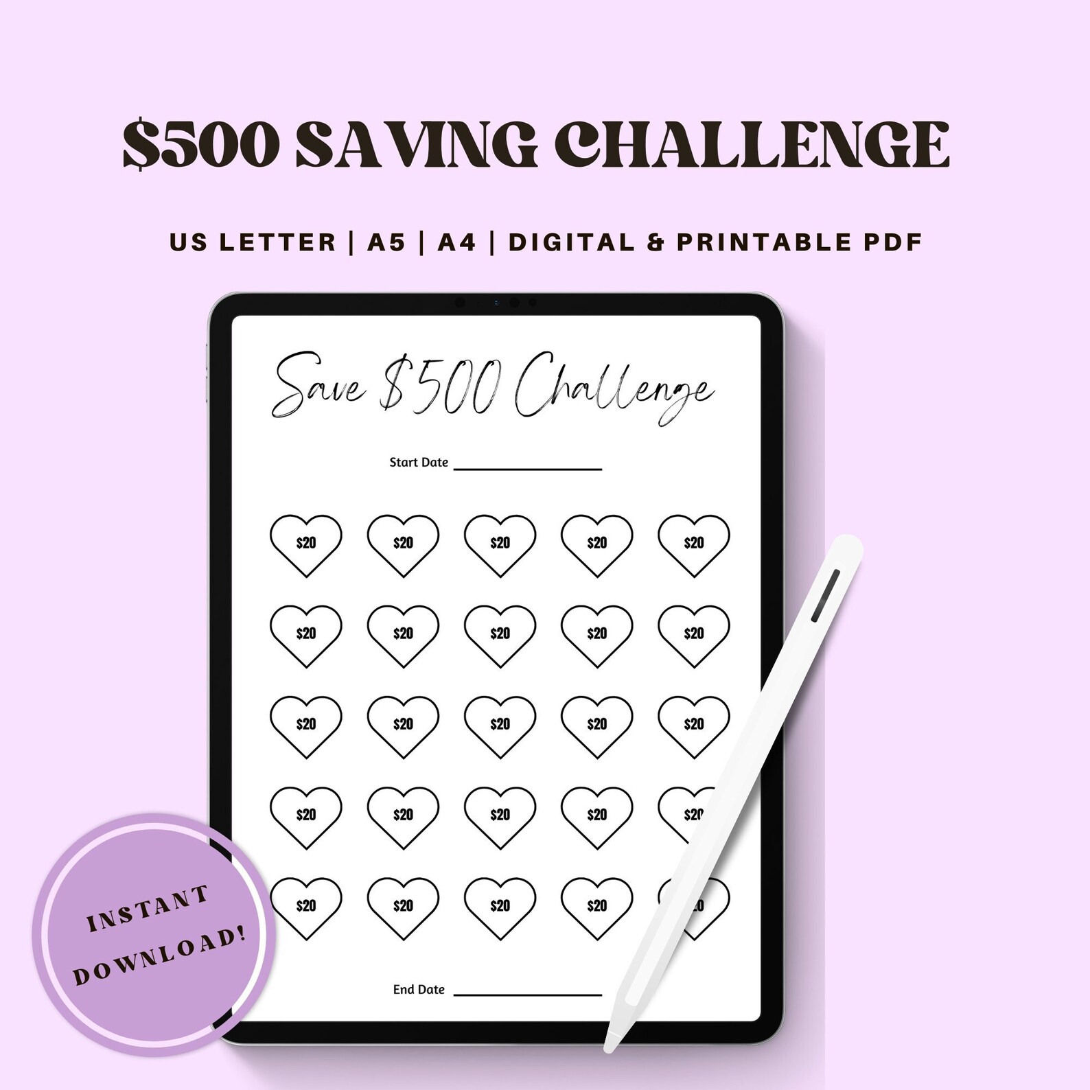 New Year Saving Challenge | Saving Money Tracker | Money Challenge ...