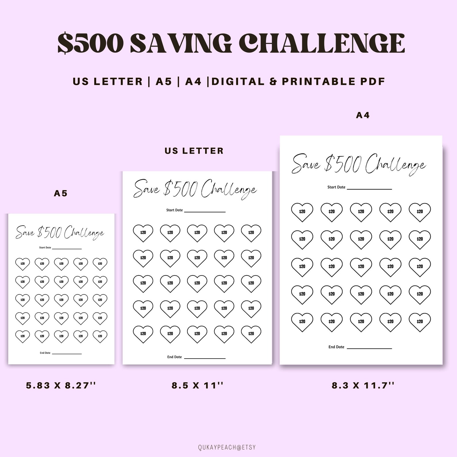 New Year Saving Challenge | Saving Money Tracker | Money Challenge ...