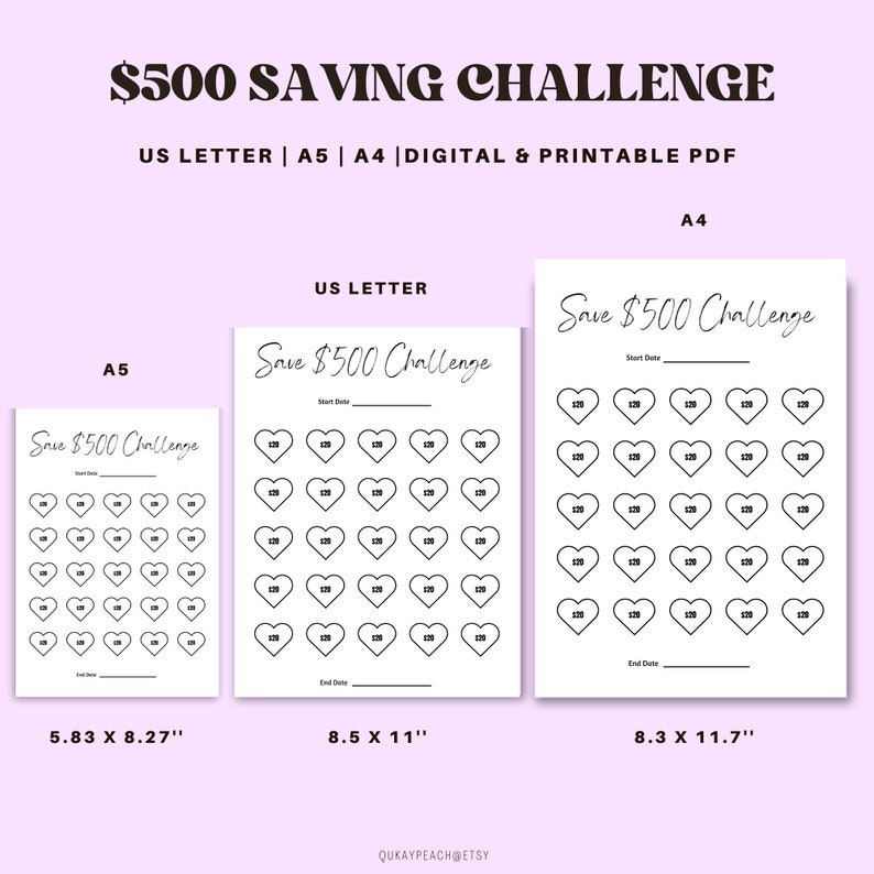 New Year Saving Challenge | Saving Money Tracker | Money Challenge ...