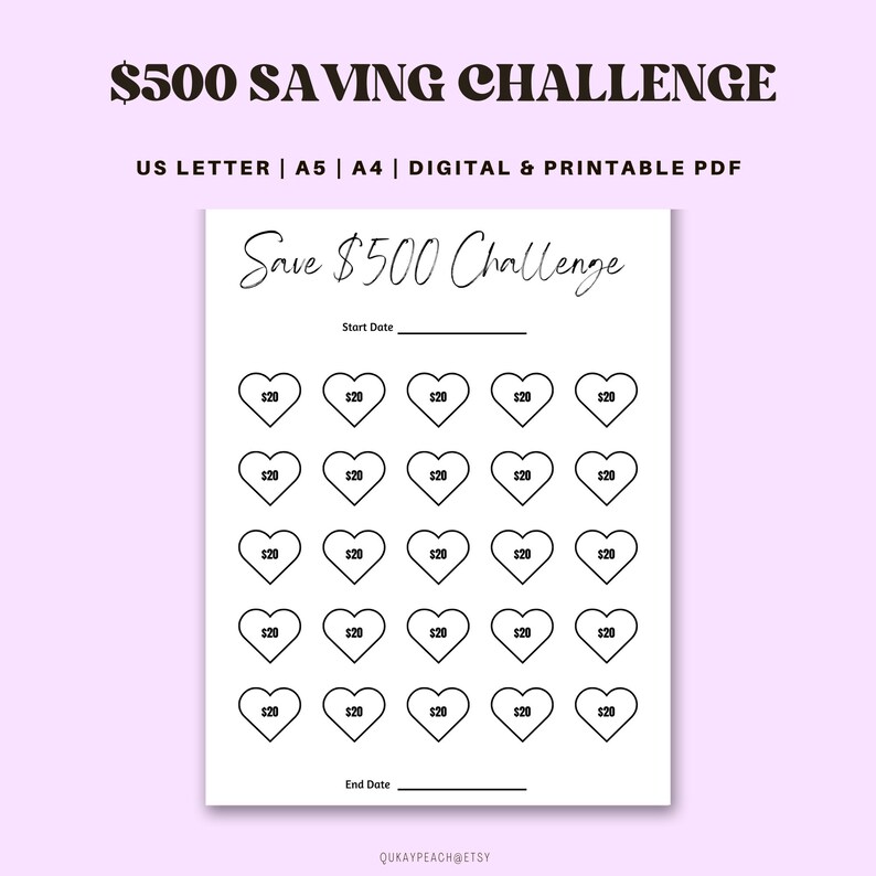 New Year Saving Challenge | Saving Money Tracker | Money Challenge ...