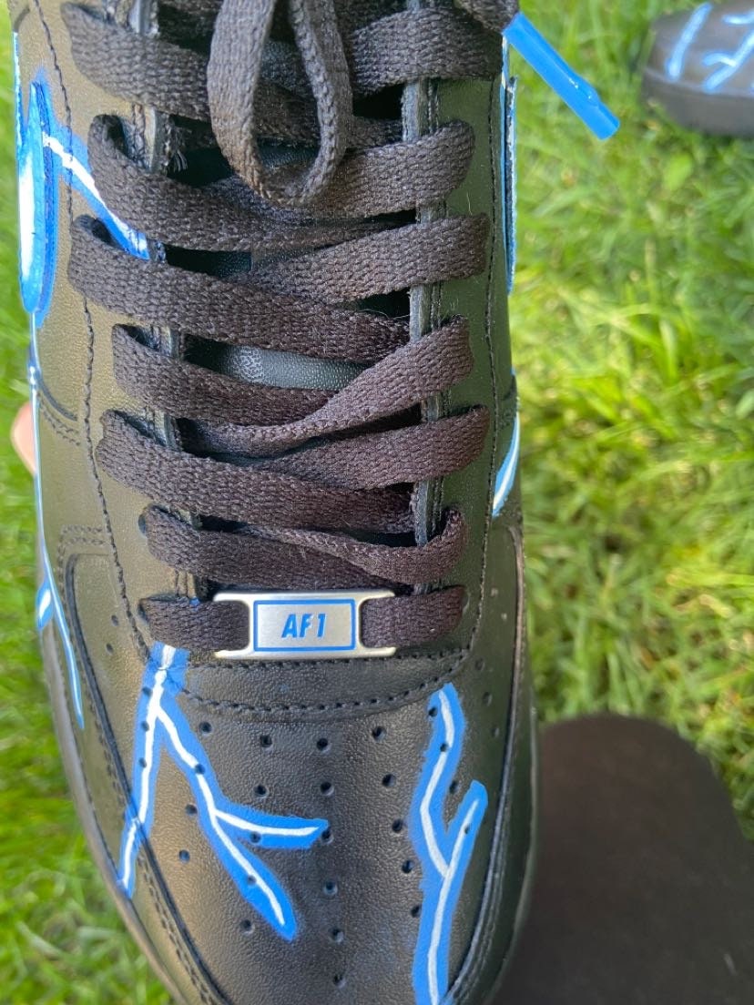Lightning Blue Custom Air Force Ones - Etsy