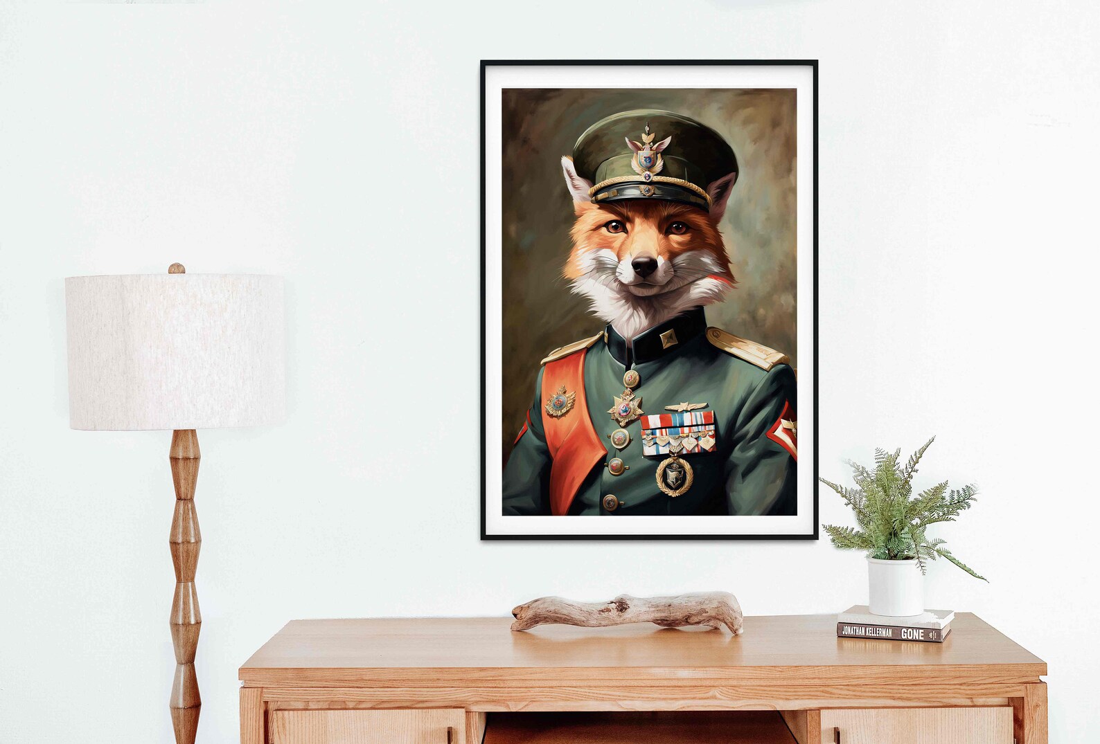 Distinguished Fox General Digital Art - Decorative Military Fox ...