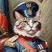 Regal Military Cat Commander - Cat in Uniform Portrait, Noble Feline ...