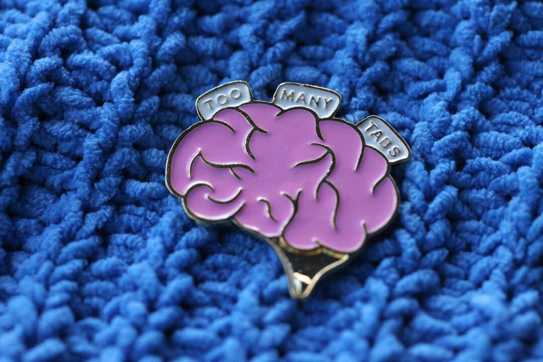 Too Many Taps Enamel Pin/ Mental Health Matters/ ADHD Broch Pin - Etsy