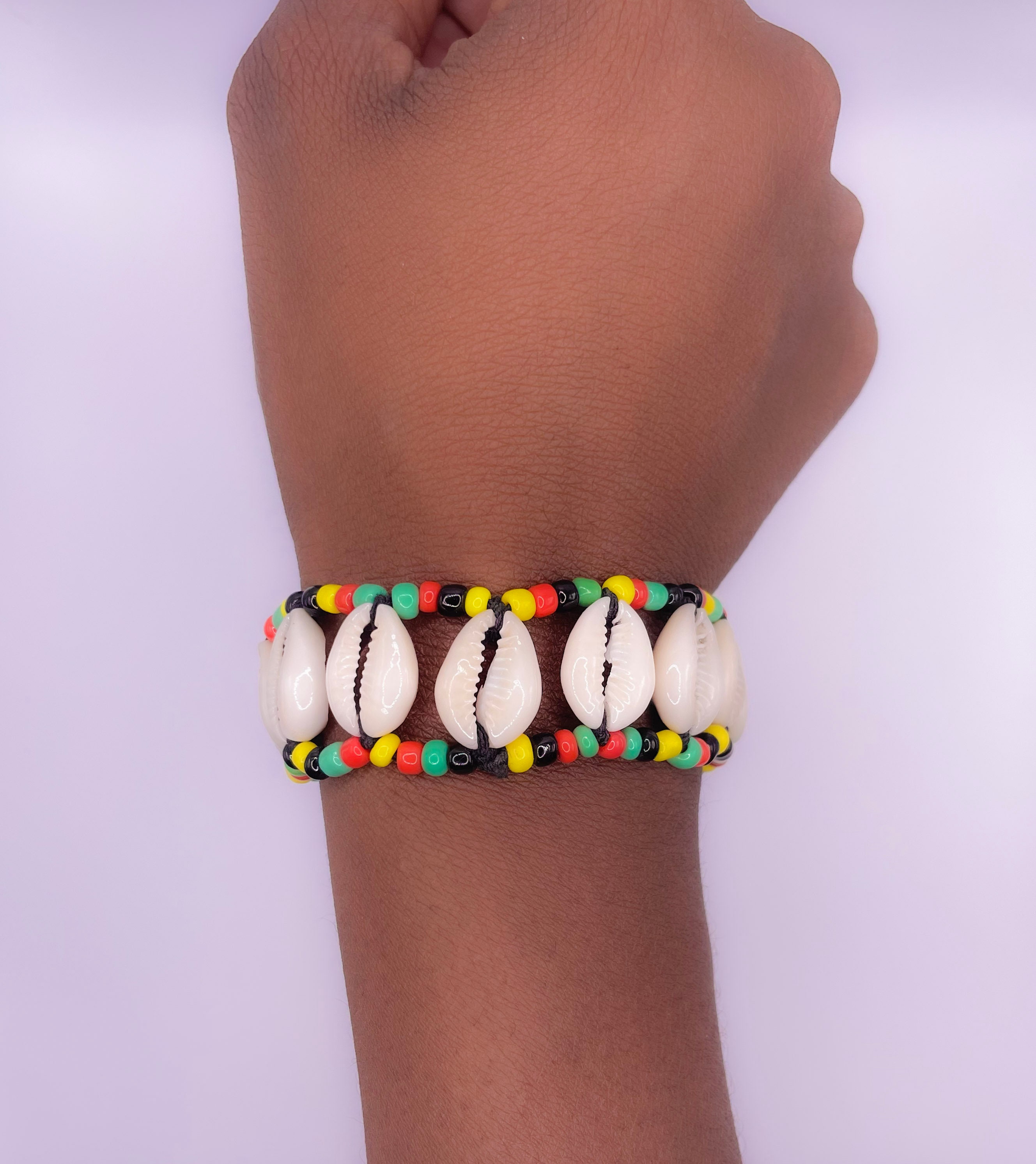 Cowry Shell Rasta Bracelet, Sea Shell Bracelet, Beaded Bracelet, Gift ...