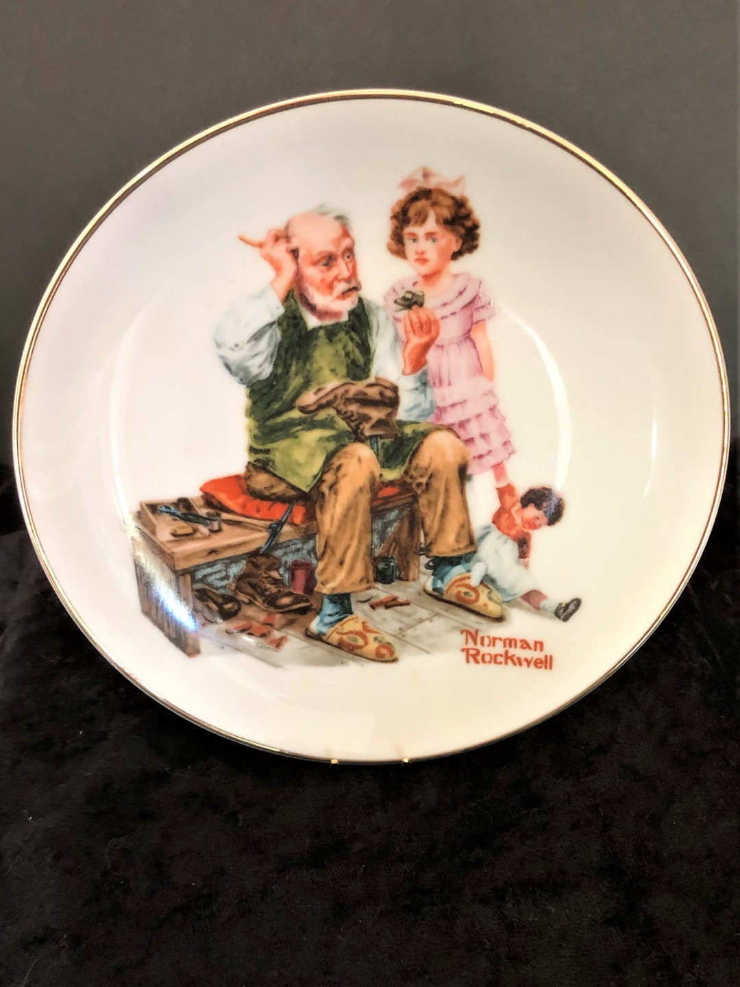 Norman Rockwell the Cobbler Collectible Vintage Decorative - Etsy