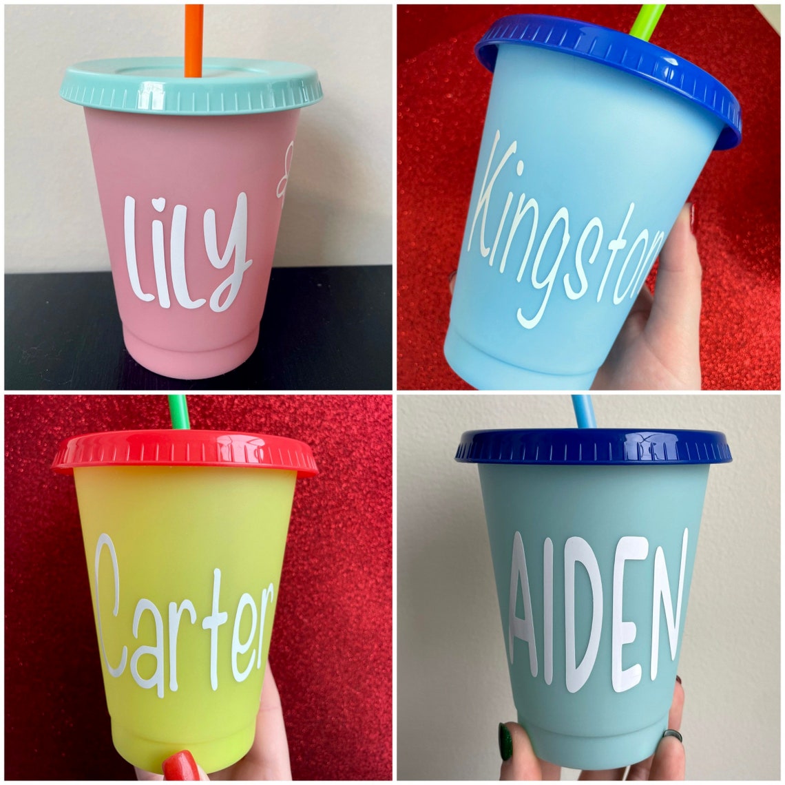 Kids Cups Personalize Cup With Name and Design Straw and - Etsy