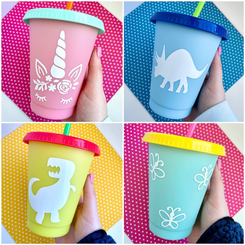 Kids Cups Personalize Cup With Name and Design Straw and - Etsy