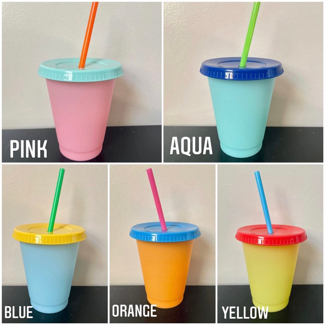 Kids Cups Personalize Cup With Name and Design Straw and - Etsy
