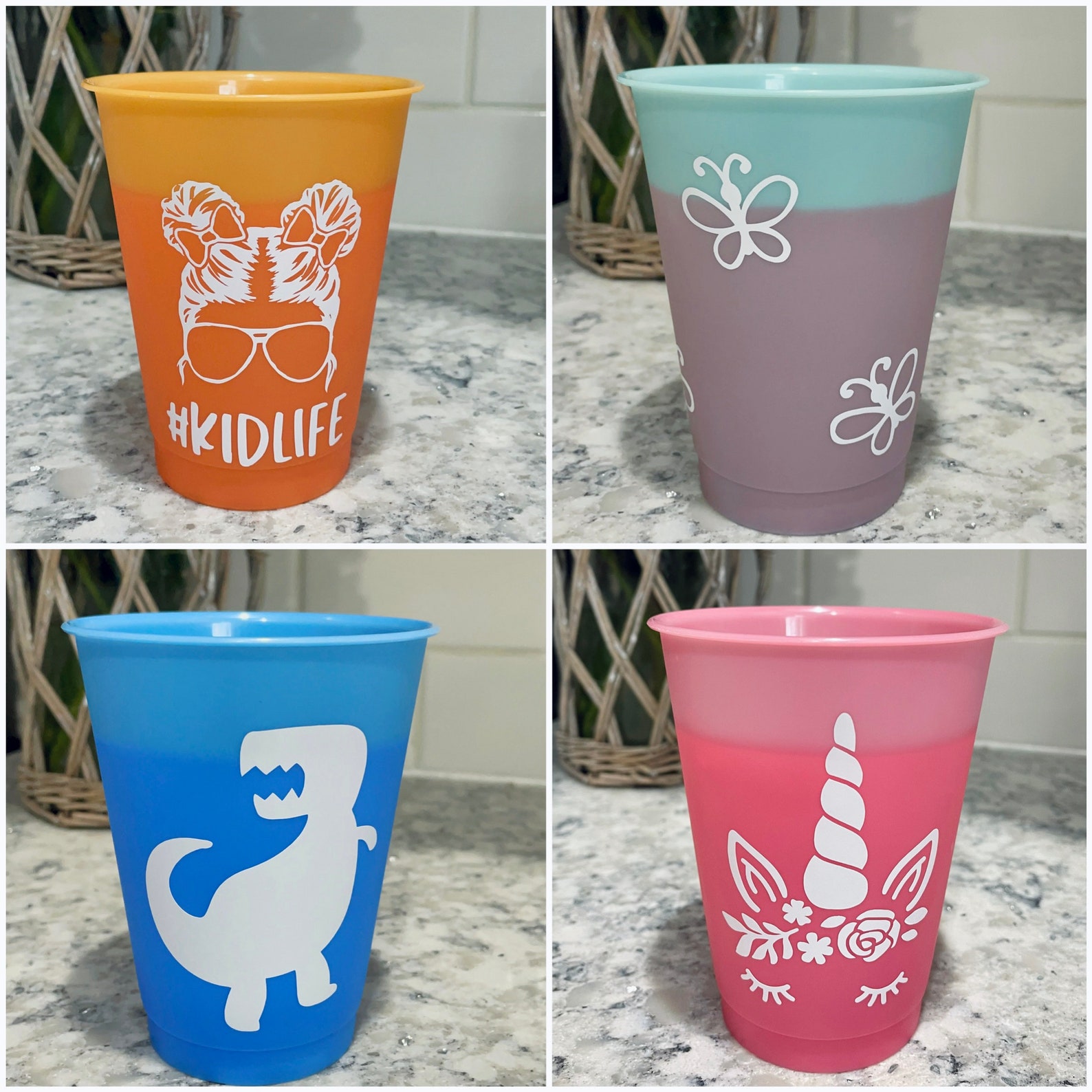Kids Cups Personalize Cup With Name and Design Straw and - Etsy