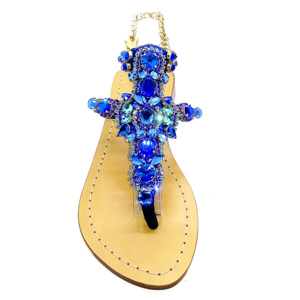 Royal Blue Sandals - Etsy