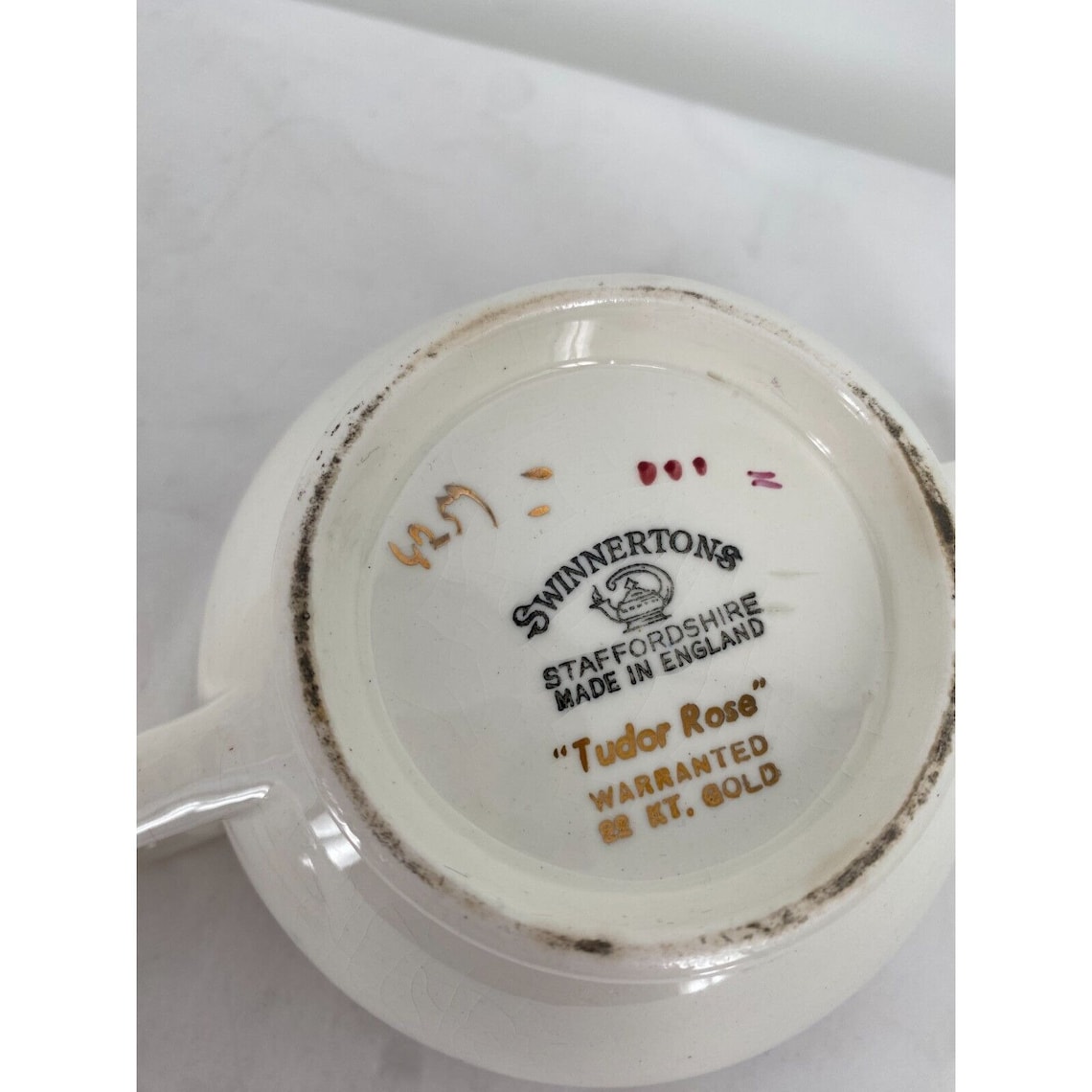 Vintage Swinnertons Staffordshire England Tudor Rose Sugar Bowl and ...