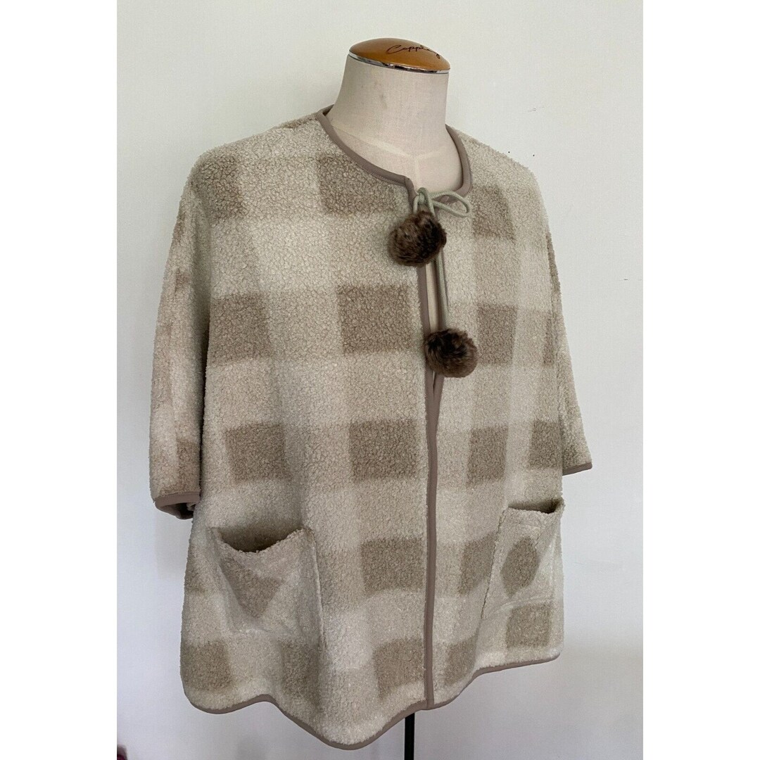 Vintage PARASUCO Plaid Sherpa Cape Poncho - Sz L/XL - Etsy
