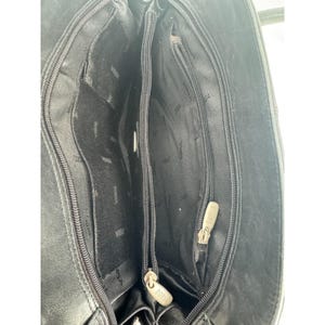 Vintage Dorsa Luxurious Black Leather Dome Tote Satchel Shoulder Bag ...