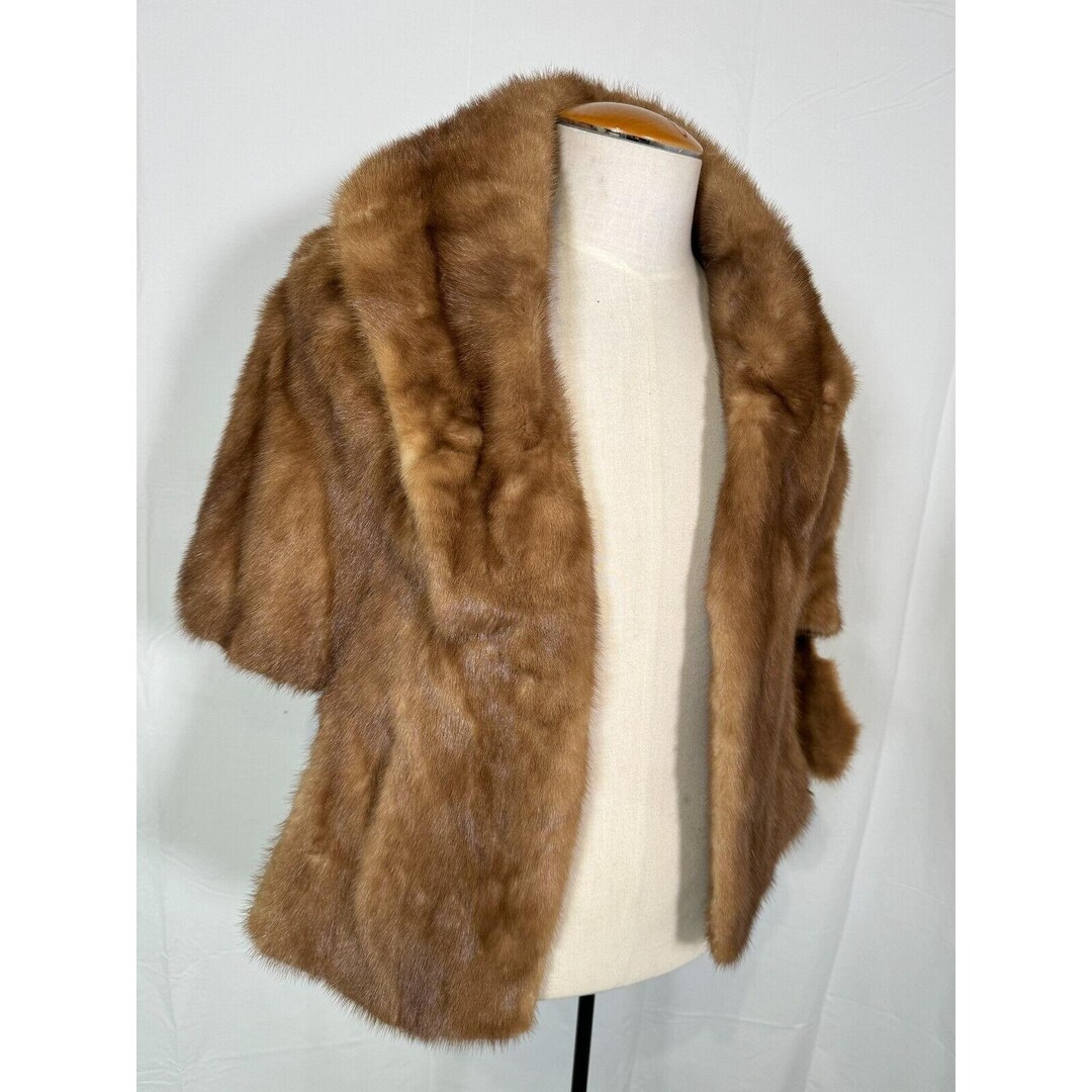 Vintage Evans Chicago Made in USA Luxurious Genuine Blond Mink Fur ...