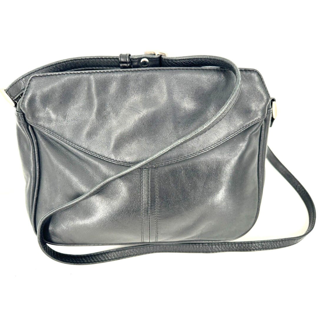 Vintage Derek Alexander Black Soft Luxury Leather Messenger Bag ...