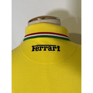 Vintage 1995 FERRARI Official Licensed Product Yellow Logo Polo ...