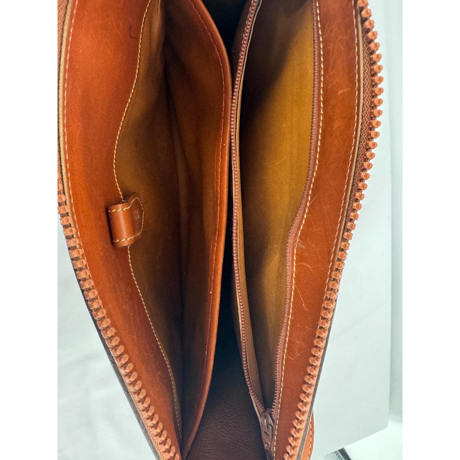 Vintage Dooney & Bourke All Weather Leather Cognac Brown Leather ...