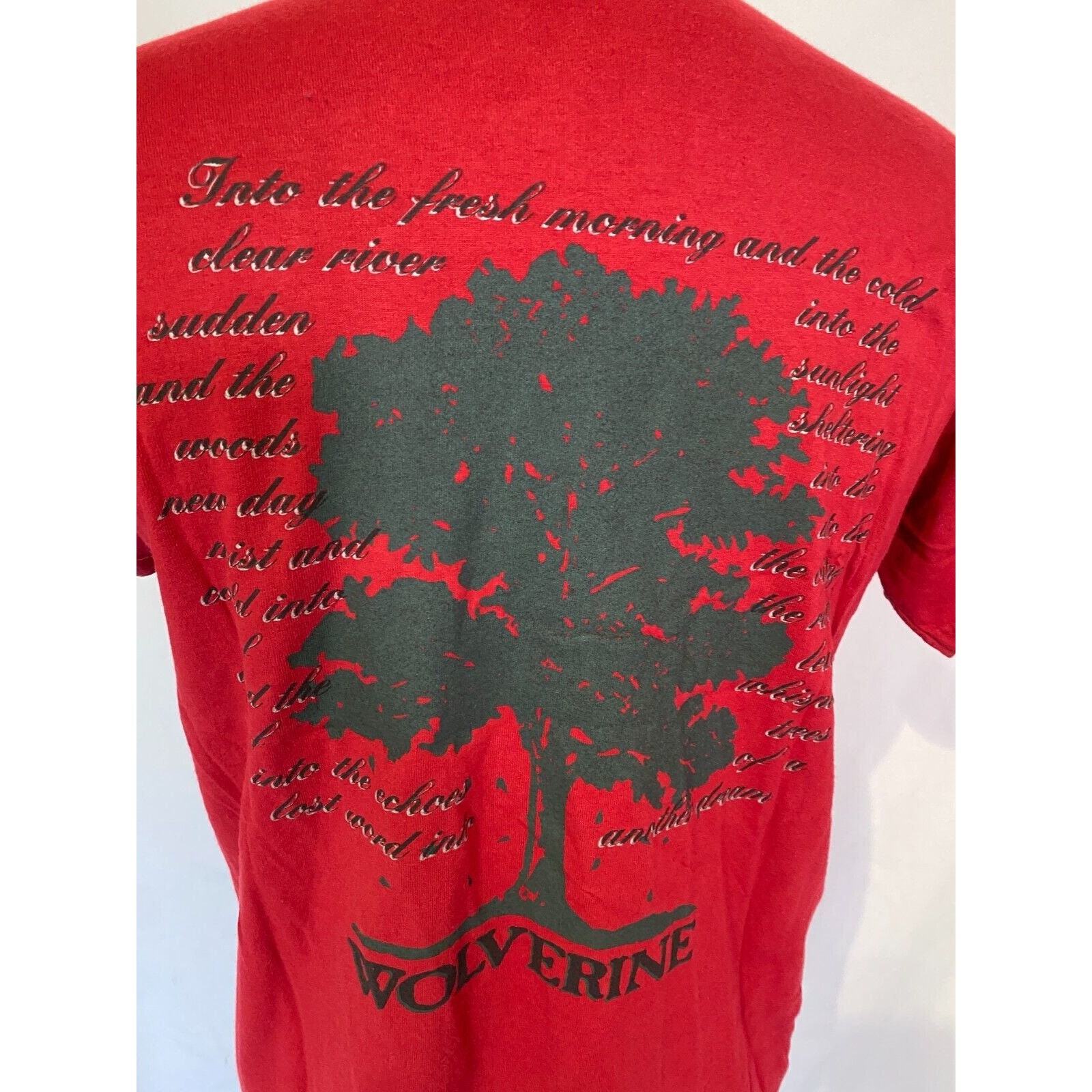 Vintage Wolverine Graphic T Shirt Red Cotton Made in Canada Mens Shirt ...