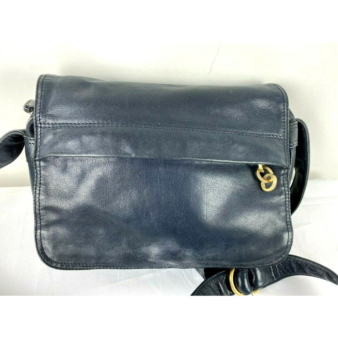 Vintage Americana by SHARIF Dark Navy Blue Soft Luxurious Leather ...