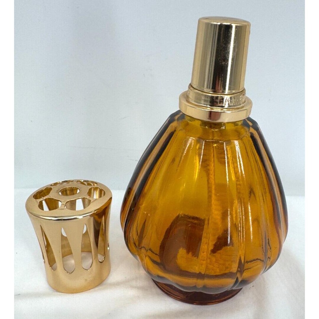 Vintage Lampe Berger Paris France Amber Glass and Gold Catalytic ...