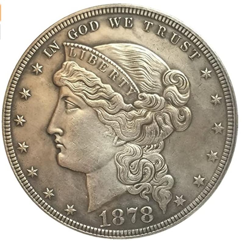 Rare USA United States 1878 Silver Color Liberty Dollar Coin. Discover ...