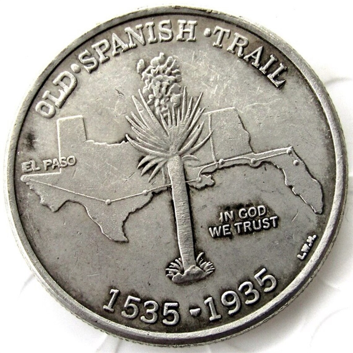 Rare 1935 USA American Half Dollar Old Spanish Trail Silver Color Cool ...