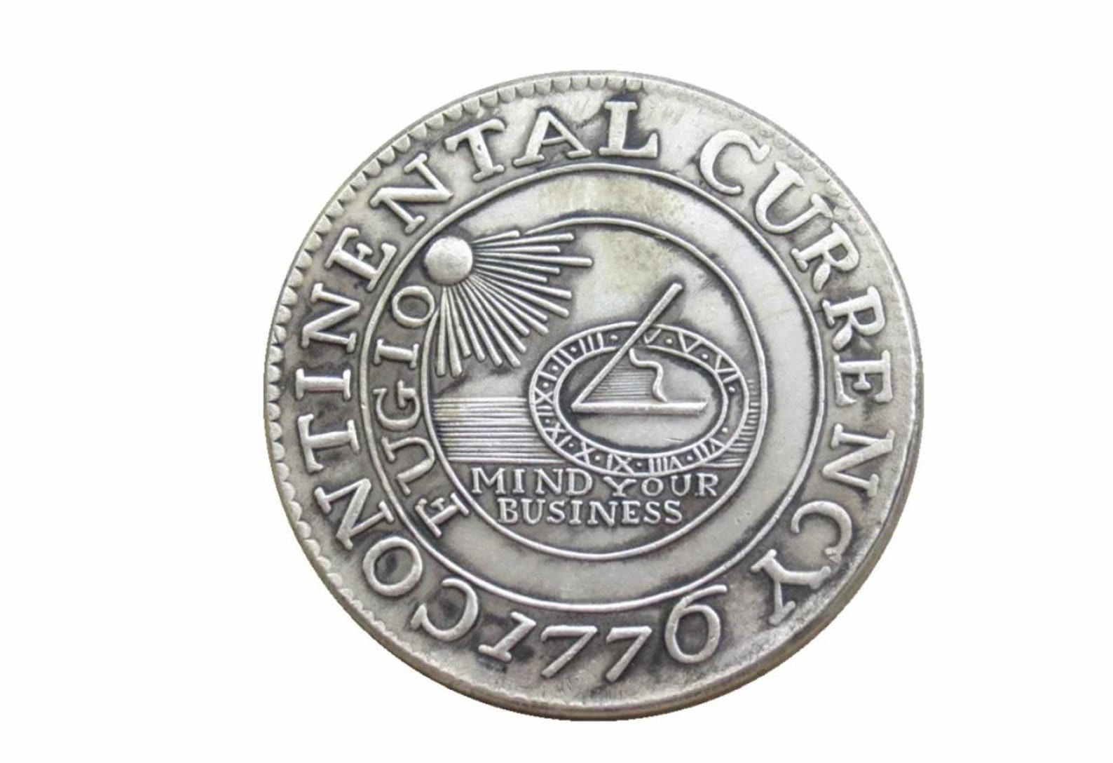 Rare the Continental Dollar Currency 1776 Silver Color Cool Coin ...