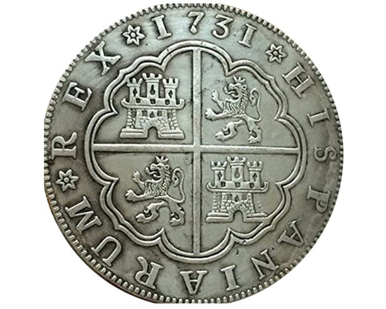 Rare Spain 1731 Silver Color 8 Reals Spanish Coin. Discover! - Etsy