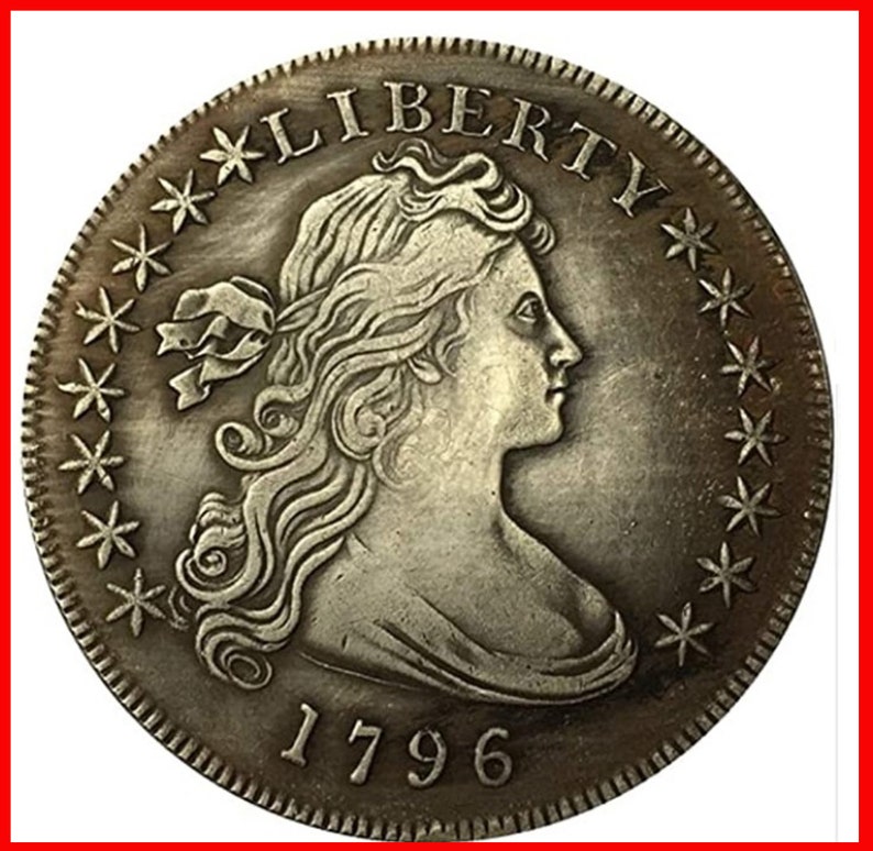 Rare USA United States 1796 Silver Color Liberty Draped Bust Dollar ...