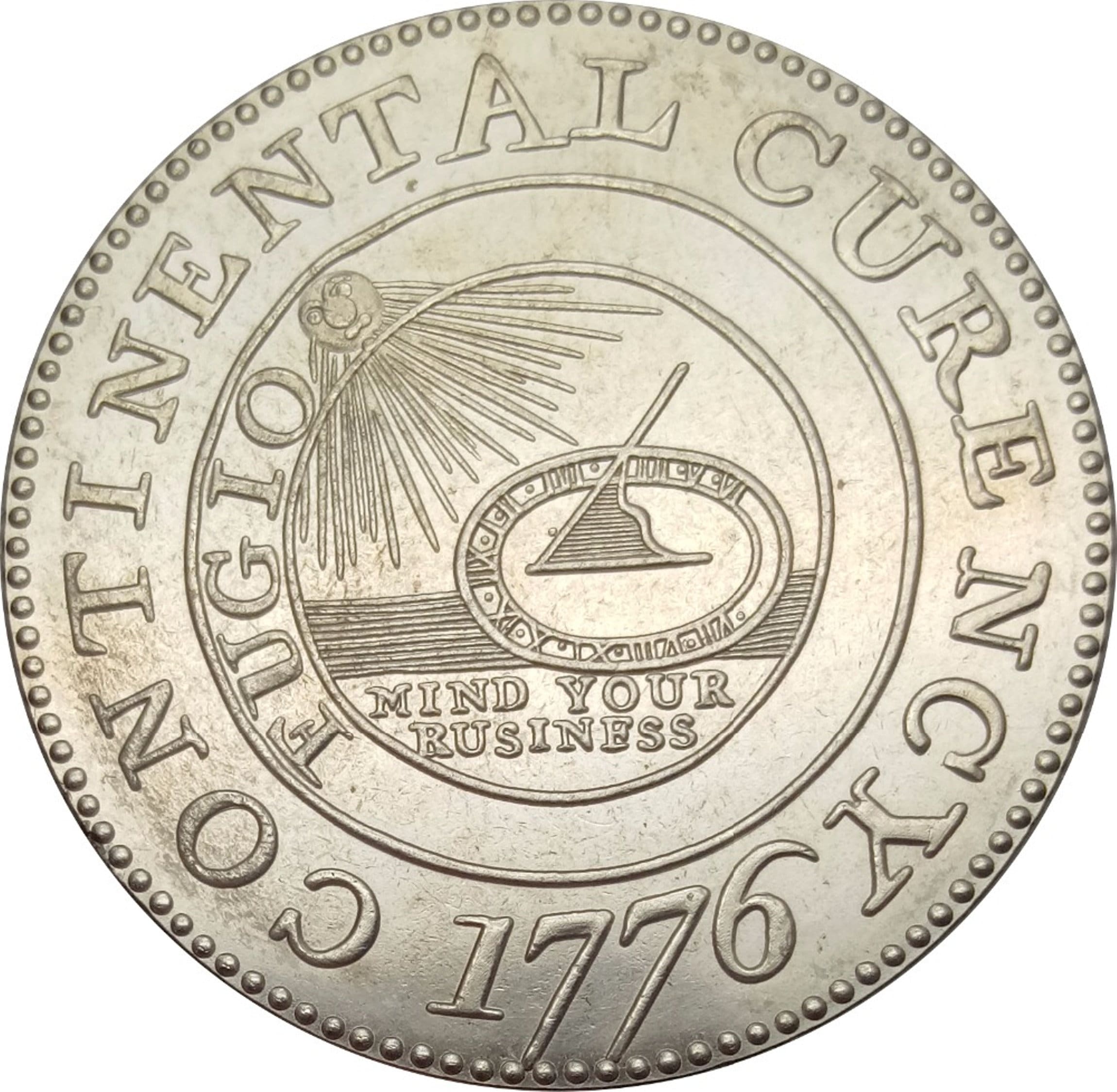 Rare the Continental Dollar Currency 1776 Silver Color Cool Coin ...