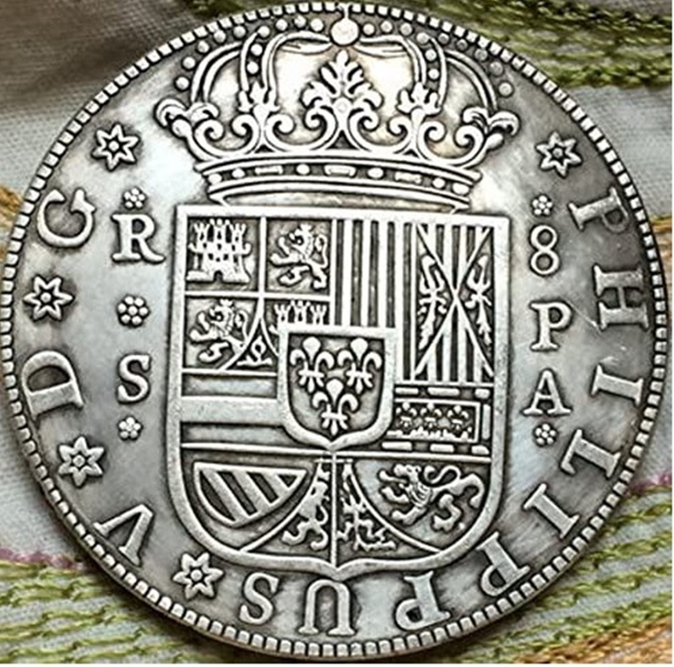 Rare Spain 1731 Silver Color 8 Reals Spanish Coin. Discover! - Etsy