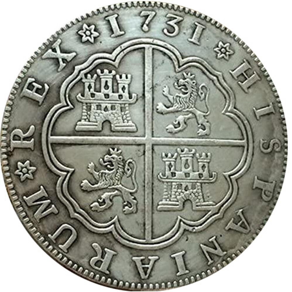 Rare Spain 1731 Silver Color 8 Reals Spanish Coin. Discover! - Etsy