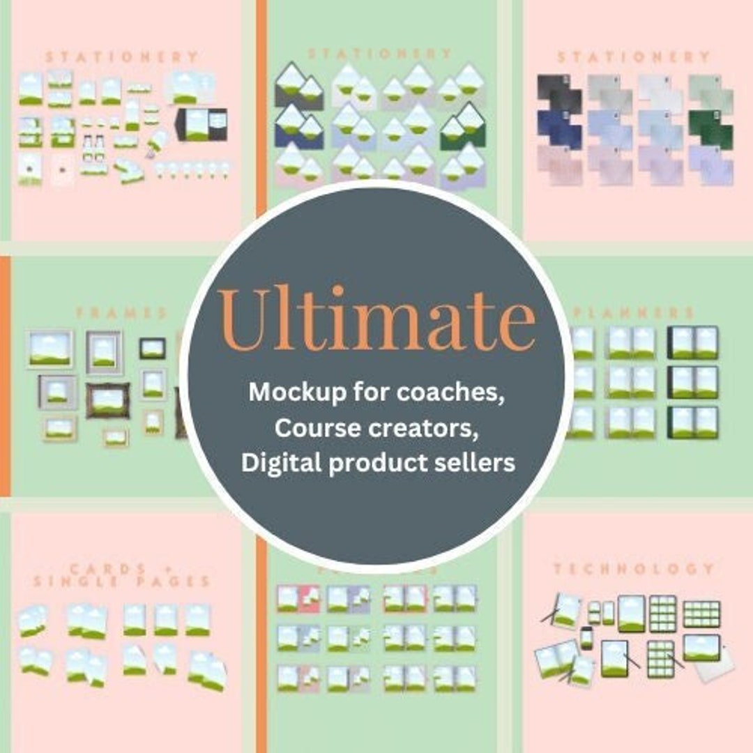 Mockup Canva Template for Coaches L Course Creator Mockup L Digital ...
