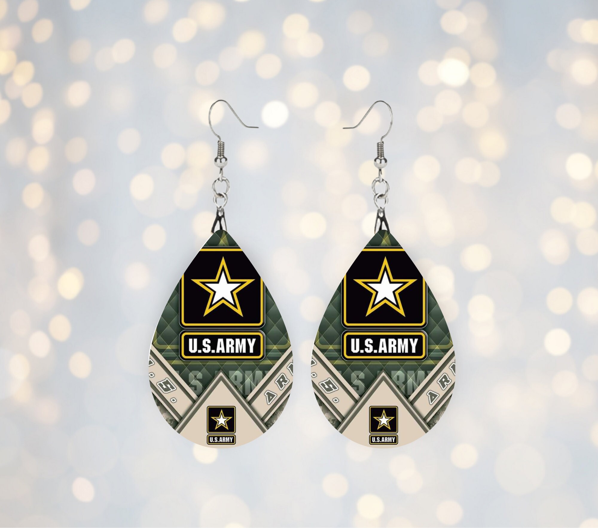 Army Earring Sublimation Designs - Etsy