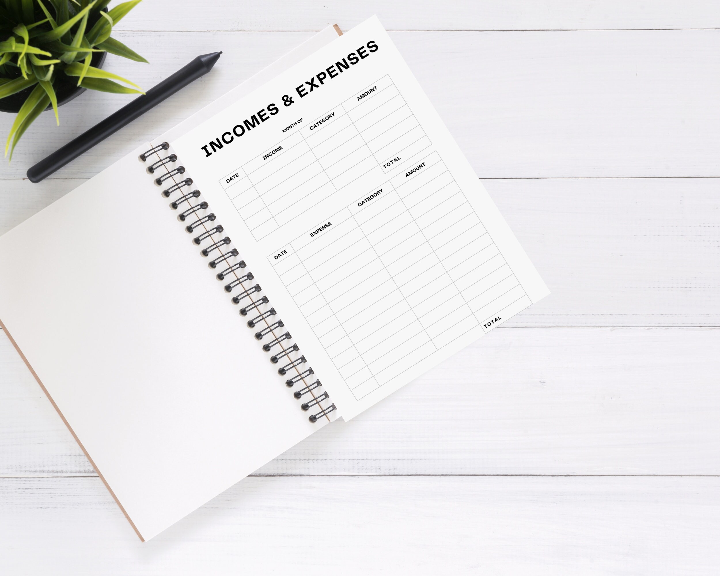 Income Expense Tracker | Income Expenses Journal | Income Expenditure ...