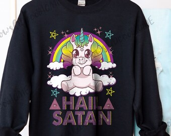 Hail Satan Shirt - Etsy