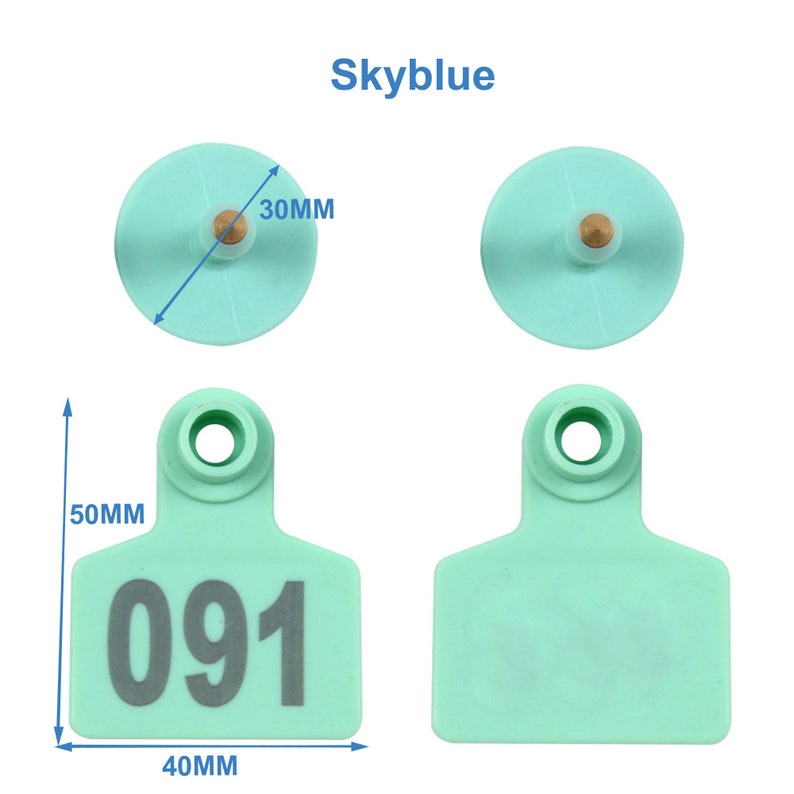 Animal Cattle Pig Cow Number Ear Tag ID Lable Livestock - Etsy