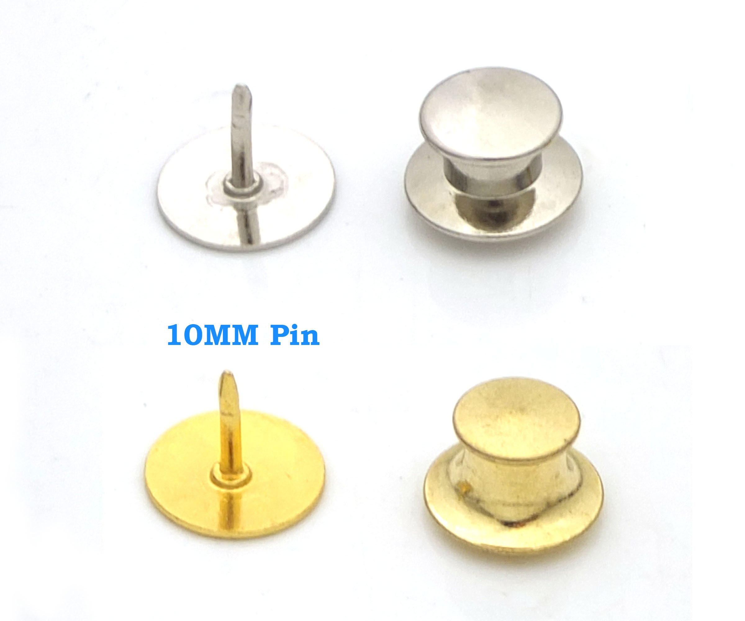 Brass Tie Tacks Blank Pins With Clutch Back Lock Pin Chain Lapel ...