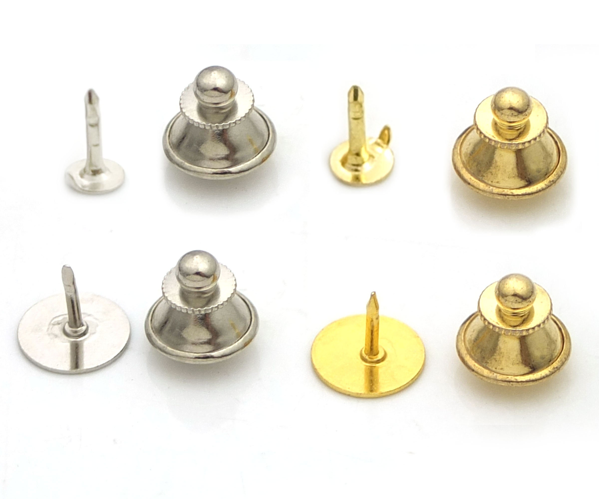 Brass Tie Tacks Blank Pins With Clutch Back Lock Pin Chain Lapel ...