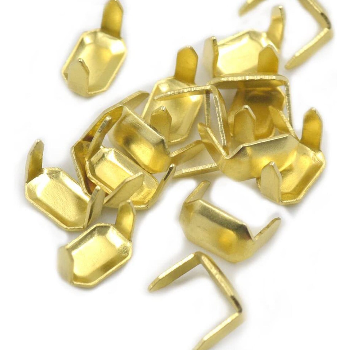 Brass Leather Staples Leathercraft Craft Tool 8x5mm Dressmaking Loops ...