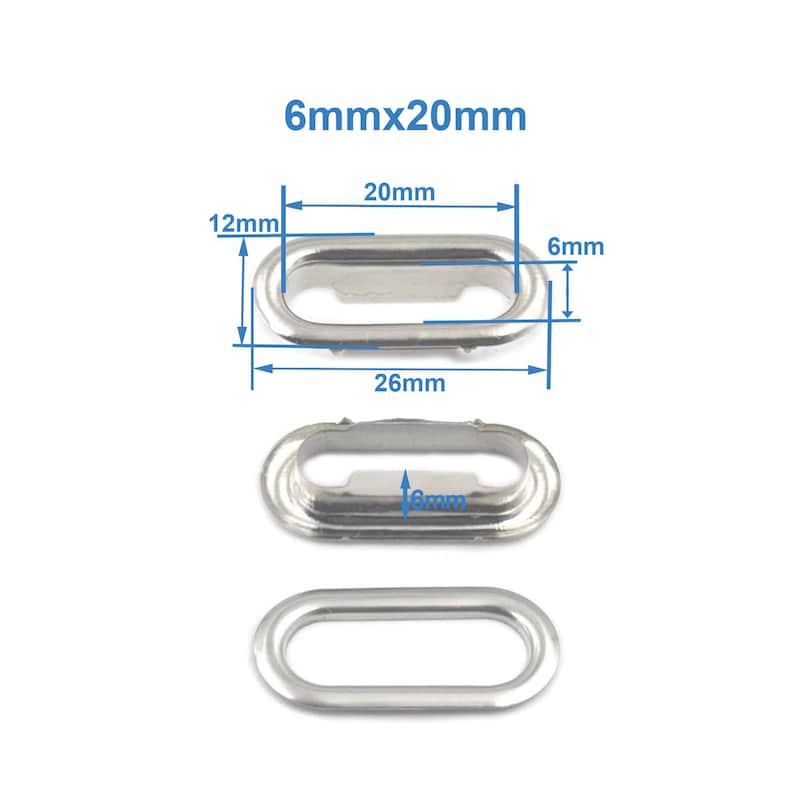 Oval Shaped Eyelets Grommet & Washers DIY Brass Canvas Clothing ...