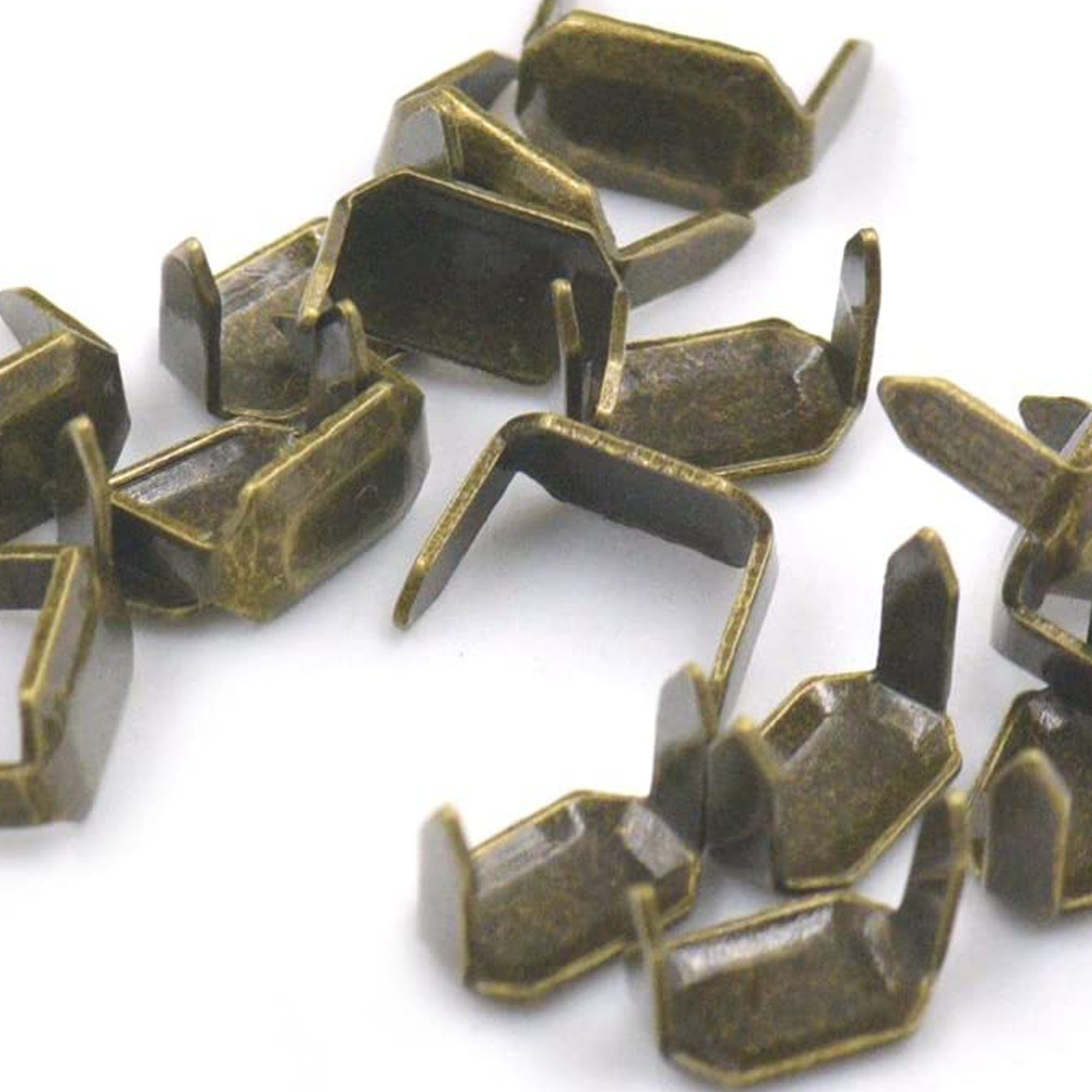 Brass Leather Staples Leathercraft Craft Tool 8x5mm Dressmaking Loops ...